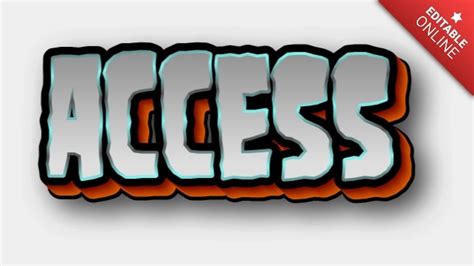Access Text Effect Generator