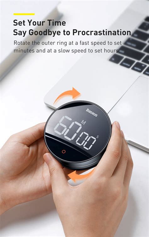 Таймер бытовой Baseus Heyo Pro Rotation Countdown Timer - купить по 8 ...