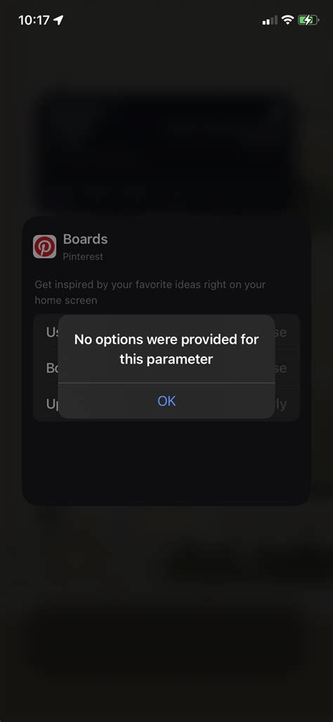 Pinterest Widget Not Allowing You To Pick Apple Community