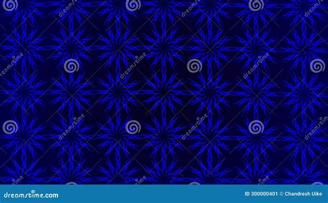 Blue Color Flower Shape Object Rotating And Creating Hypnotic Effect