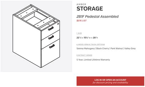 Amber Components Storage 2b1f Pedestal Assembled Cherry Man