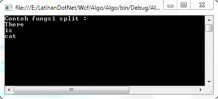 Coretanku Fungsi Split Visual C Net