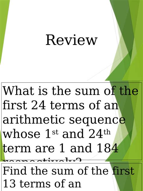 10 Word Problems Involving Arithmetic Sequence Pdf