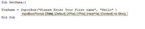 Macro Mondays Excel Vba Inputbox Function The Basics How To