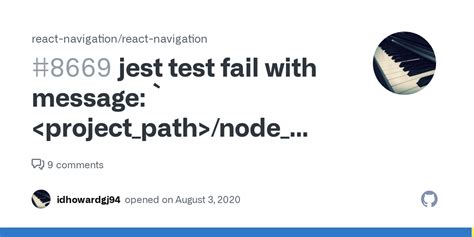 Jest Test Fail With Message Node Modules React Navigation Stack Lib Commonjs Views Assets