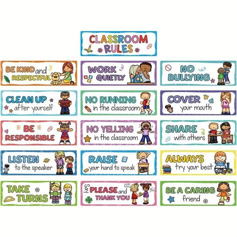 Temu｜16개의 프레임 없는 교실 규칙 카드 3 1 9 8인치 상호작용하는 사회적 거리두기 주제 제목 교실 장식 게시판을 위한 교육 포스터 학교 용품