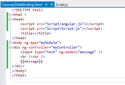 Two Way Data Binding In AngularJS