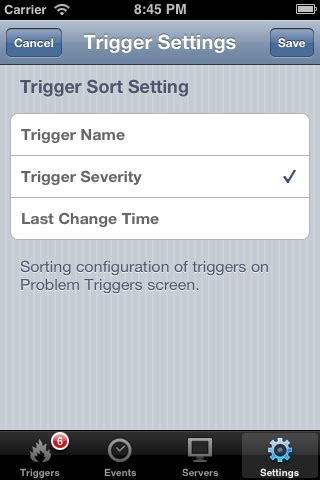 Mozaby Display Settings For Trigger And Event Screen