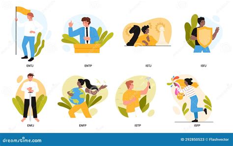 Mbti Socionics Concept Analysts Character Flat Art Cartoon Vector 253746307