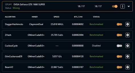Nvidia Geforce Gtx 1660 Super Crypto Mining Hashrates Benchmark Gpu