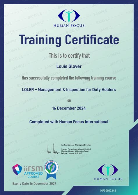 Loler Management And Inspection For Duty Holders Online Training