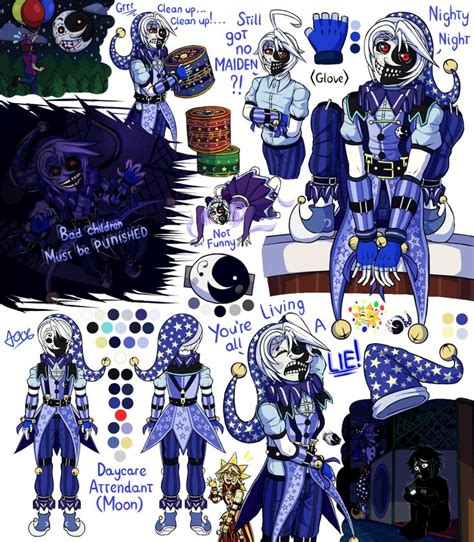 ๑꒷˳˚⸝⸝ Moon Daycare Attendant By A 006 ໑₊ Fnaf Drawings Fnaf Art