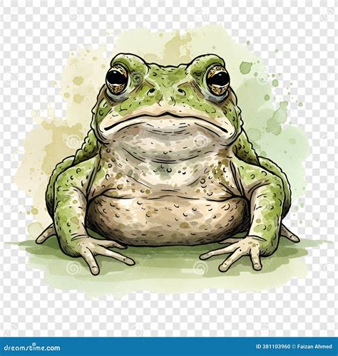 Bullfrog Artistic Coloring Page For All Ages Vector Illustration