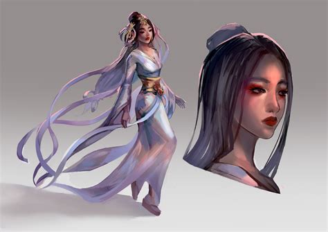 Iweta Grodecka Bai Suzhen Fairytale Project Splash Art And Concept Art