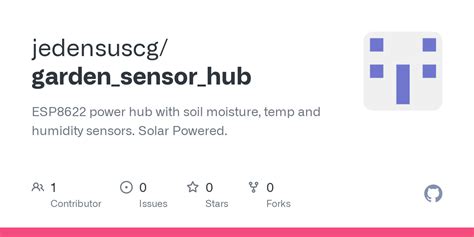 GitHub Jedensuscg Garden Sensor Hub ESP8622 Power Hub With Soil Moisture Temp And Humidity