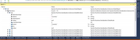 C How To Fetch Value From An Extensiondataobject Of A Wcf Reponse