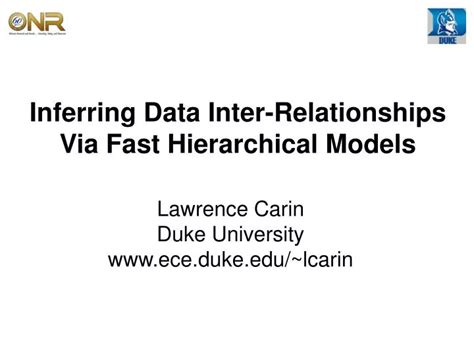Ppt Inferring Data Inter Relationships Via Fast Hierarchical Models