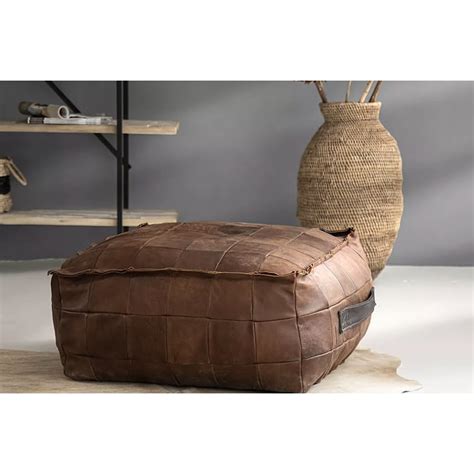 R400 Off On Makira Square Leather Ottoman Onedayonly