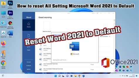 How To Reset All Setting Microsoft Word 2021 To Default Setting On Windows 11 Youtube