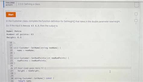 Solved In The Pustomer Ciass Oomplete The Function