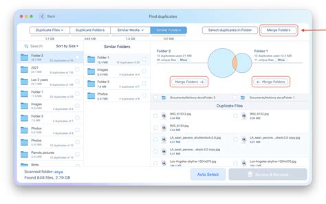 merge similar folders with duplicate file finder