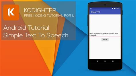 Android Studio Tutorial Simple Text To Speech Youtube