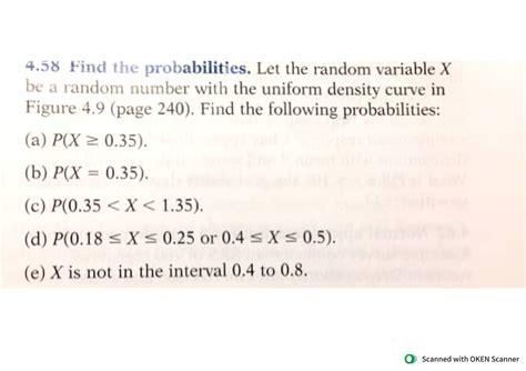 Probability Problem Based On Uniform Density Curve Studocu