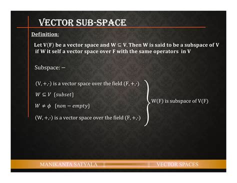 Liner Algebra Vector Space 1 Introduction To Vector Space And Subspace Pdf Programming