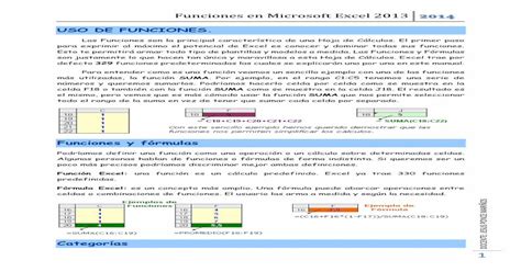 Funciones En Microsoft Excel 2013 El Desierto De Paracasmartin Franco
