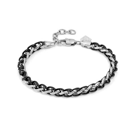 Bracciale B Yond Con Intreccio Acciaio E Pvd Nero Nomination