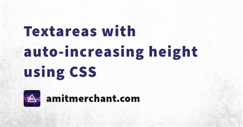 Ricky Lopes On Linkedin Textareas With Auto Increasing Height Using Css