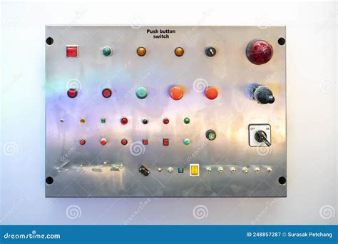 various electric power control push button switch and status lamp
