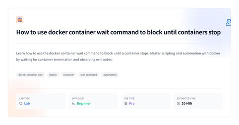 How To Use Docker Container Wait Command To Block Until Containers Stop