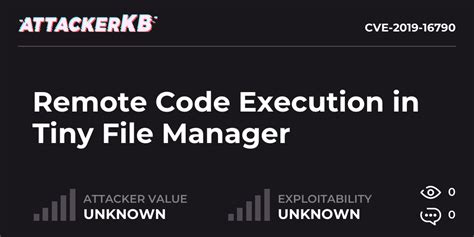 remote code execution in tiny file manager attackerkb