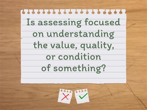 Ccqs The Difference Between Assess Evaluate And Estimate Tarjetas Flash