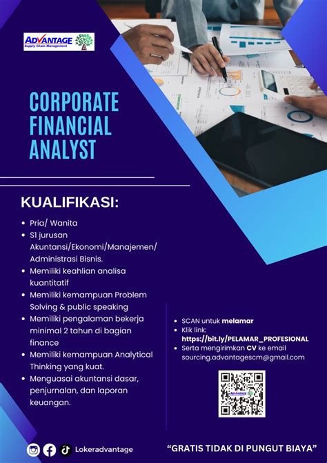 Ptadvantage Scm On Linkedin We Are Hiring Corporate Financial Analys