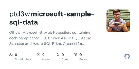 Github Ptd3vmicrosoft Sample Sql Data Official Microsoft Github