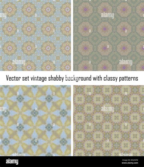 Vector Set Vintage Background Classical Patterns Stock Vector Image