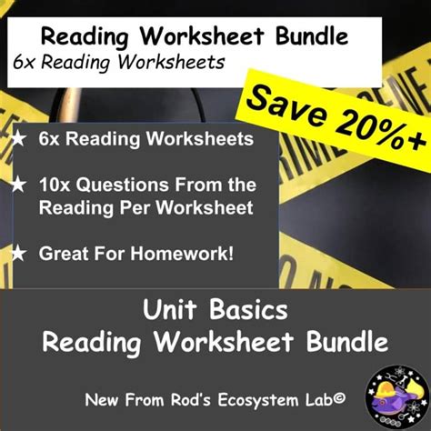 Forensic Toxicology Unit Basics Reading Worksheet Bundle By Rods