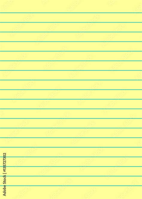 Notebook Paper Background Yellow Lined Paper Stock Vector Adobe Stock