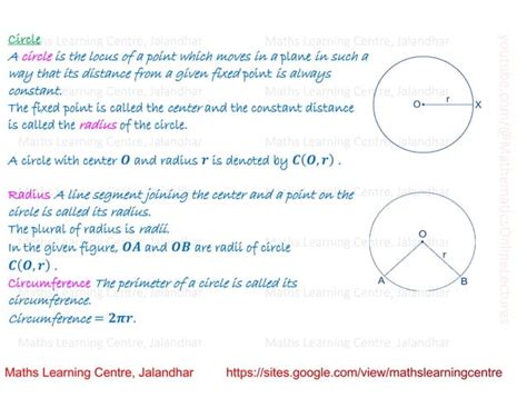 Class 9 Chapter 10 Circles Basic Definitions And Theorems Related To Chords Lecture 1 Pdf