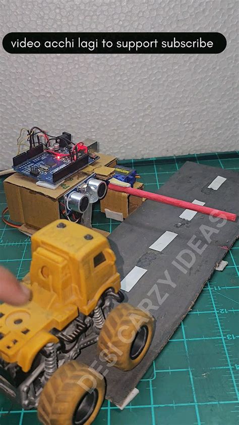 How To Make Automatic Toll Gate System Dc Using Arduino Shorts Science Experiment New
