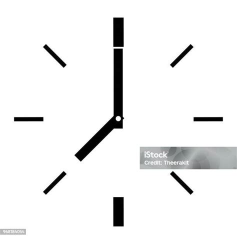 선 흰색 바탕에 시계 라운드 플랫 스타일입니다 시계 표시 라인 검은 시계 기호입니다 현대 간단한 평면 시간 부호입니다 웹 사이트 디자인 모바일 애플 리 케이 션 로고에 대