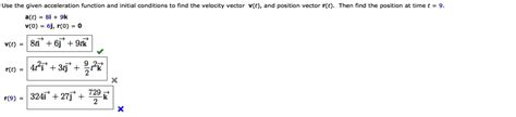 Use The Given Acceleration Function And Initial Conditions To Find The Velocity Vector Vt And