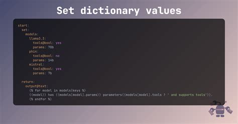 set dictionary values cerb