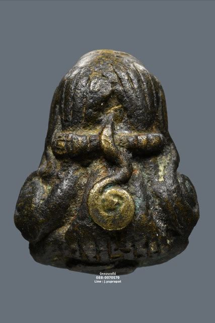 พระปิดตาเศียรโล้น ปั้นแปะ หลวงพ่ออิ่ม วัดหัวเขา สุพรรณบุรี อมูเลท