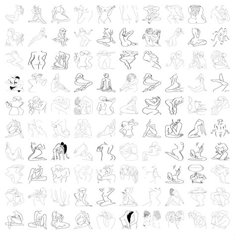 Erotic Line Art SVG Bundle SVG Files For Cricut Digital Download SVG Cut Files Erotic