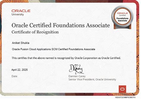 Oraclecloud Oraclefusion Certification Clouderp Continuouslearning