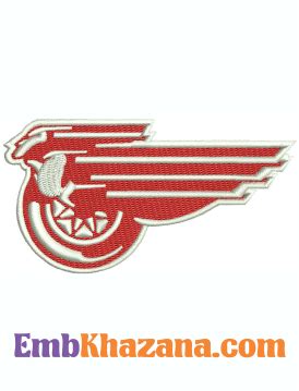 Detroit Red Wings Machine Embroidery Design Detroit Red Wings Ice