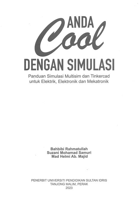 Anda Cool Dengan Simulasi Panduan Simulasi Multisim Dan Tinkercad Untuk Elektrik Elektronik Dan